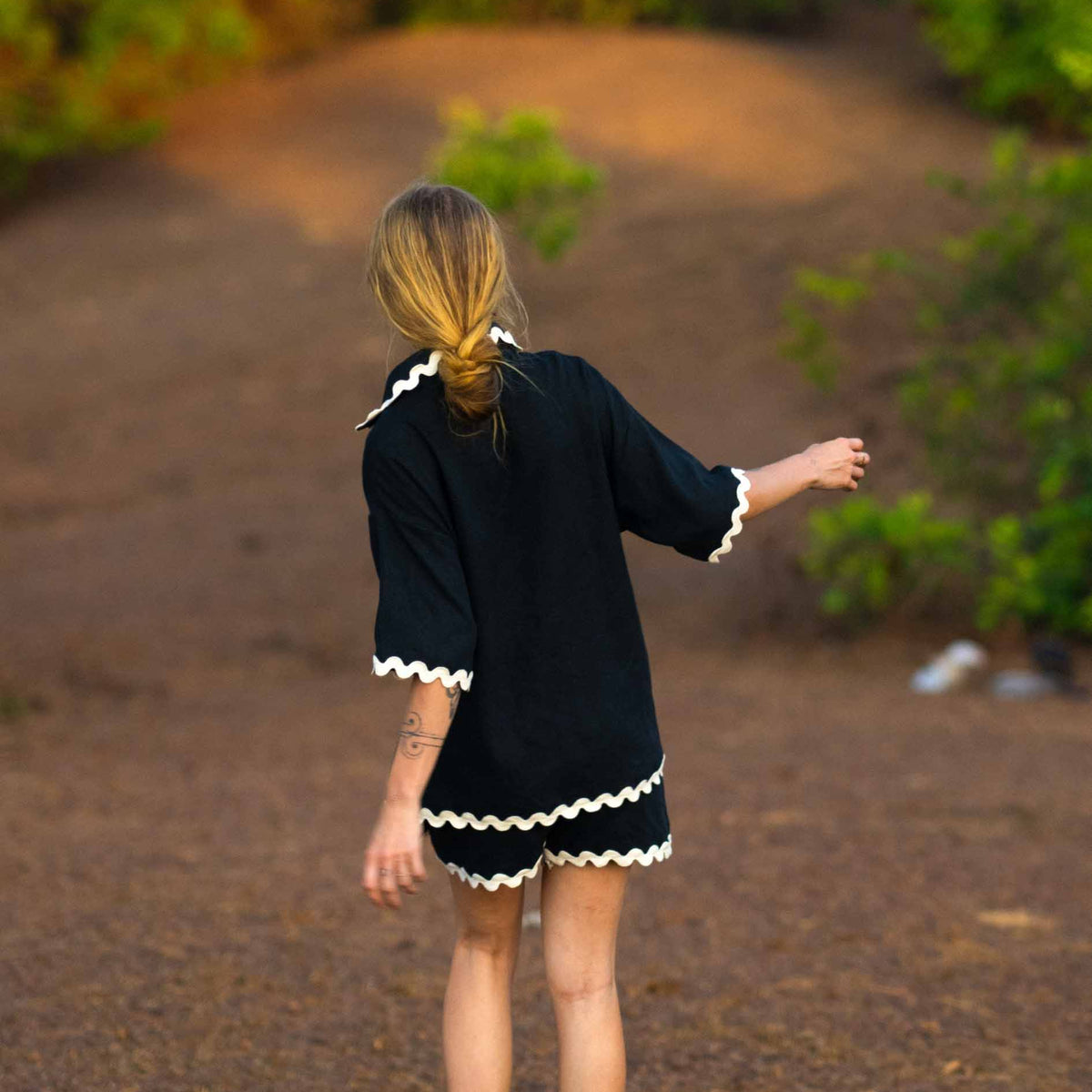 HALEY BLACK RIC RAC SET – Wild Cherry